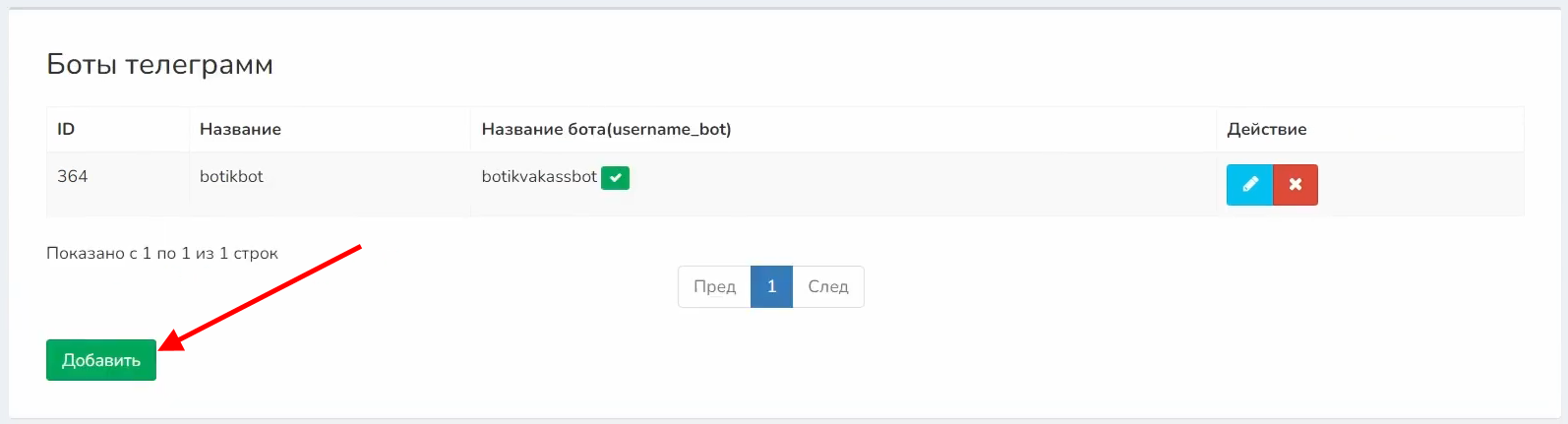 Рассылка через Telegram bot при использовании виджета Vakas-tools